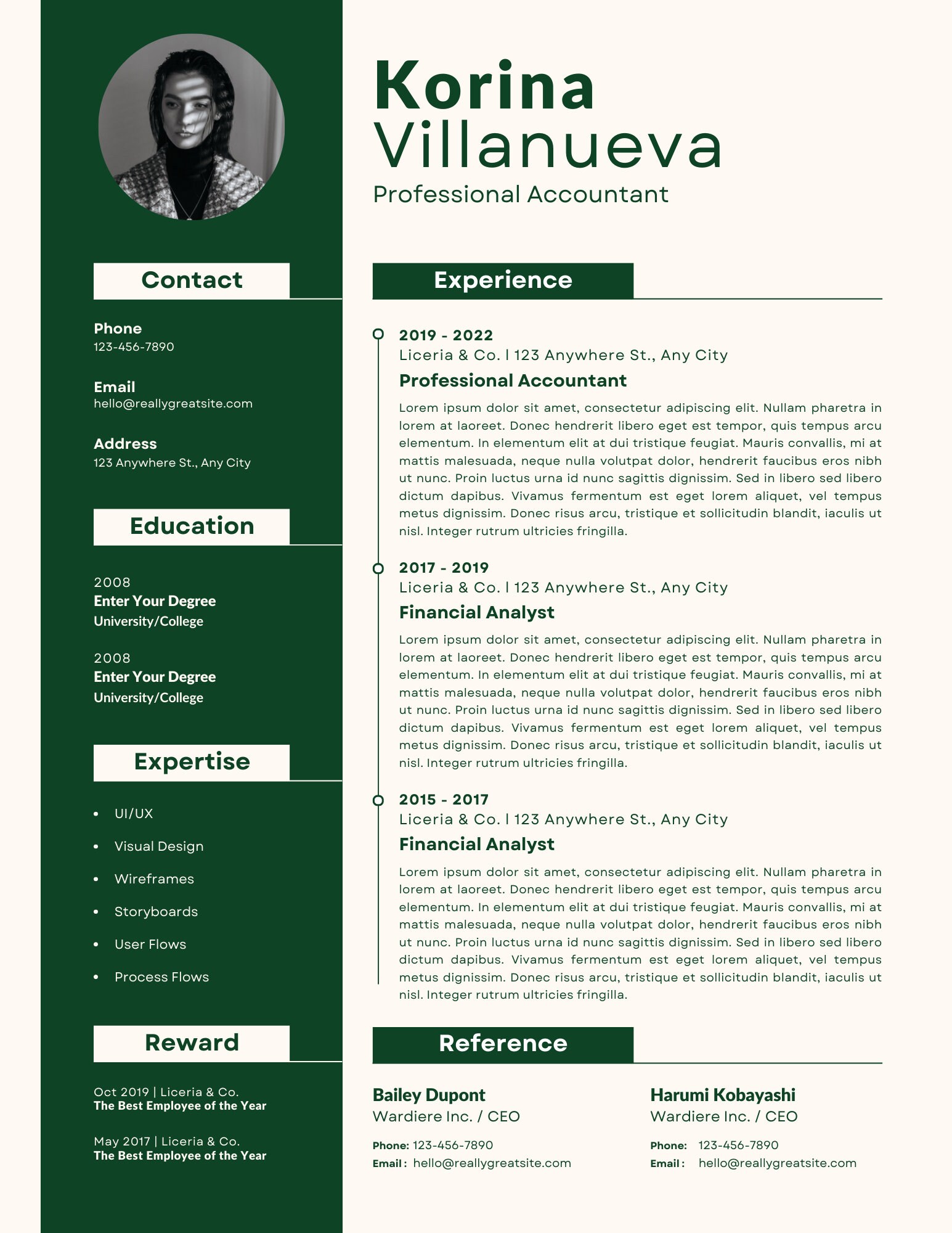 Resume Template || CV Template || Editable CV || Printable Resume ...