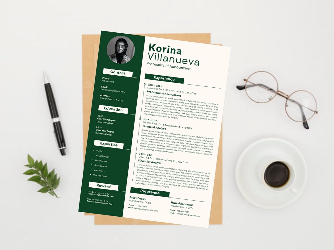 Resume Template CV Template Editable CV Printable Resume Professional ...