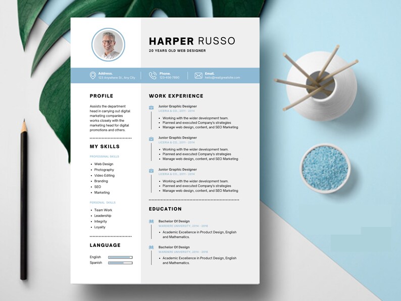 Resume Template || CV Template || Editable CV || Printable Resume ...