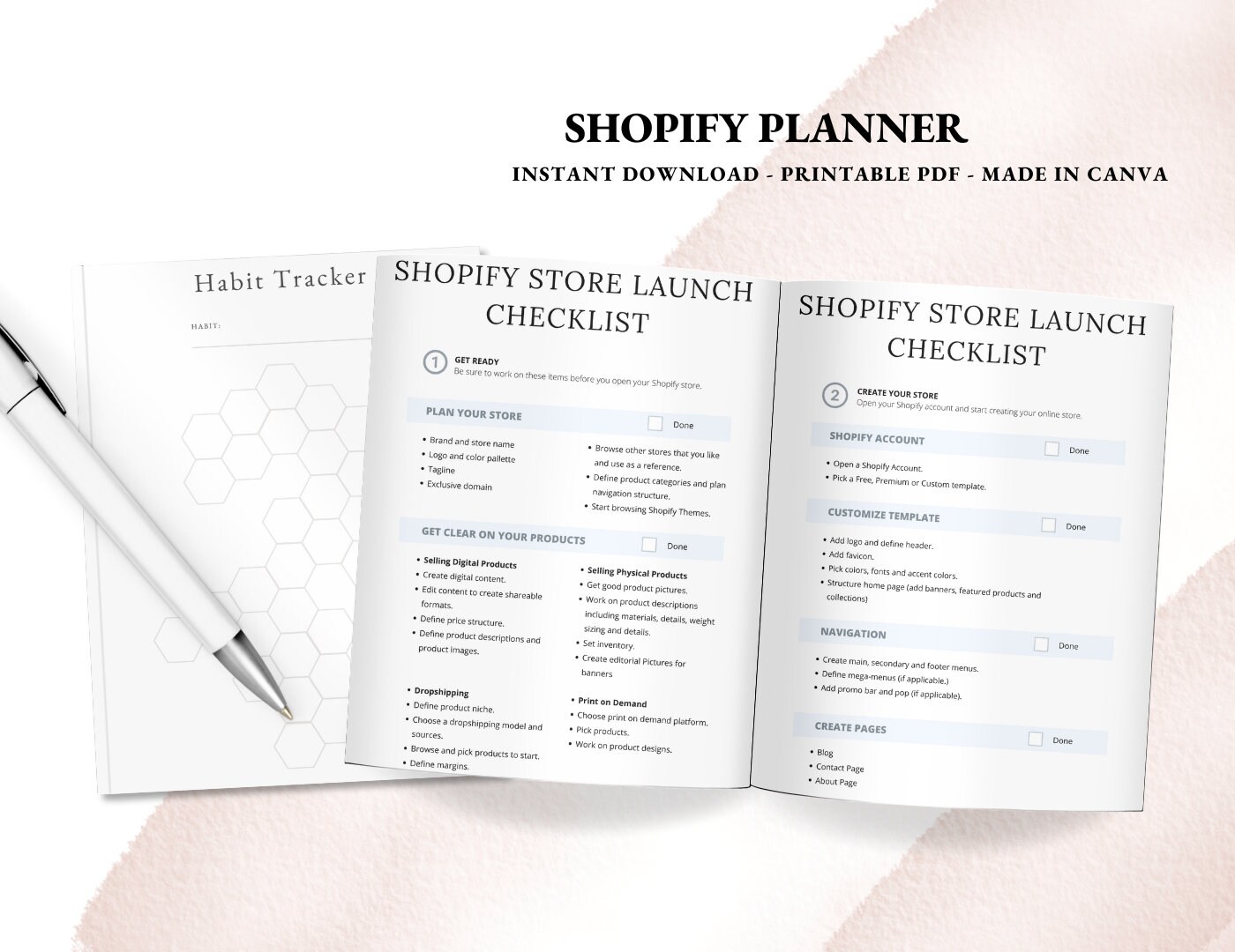 Shopify Planner || Printable Planner || Marketing Planner || Planner ...