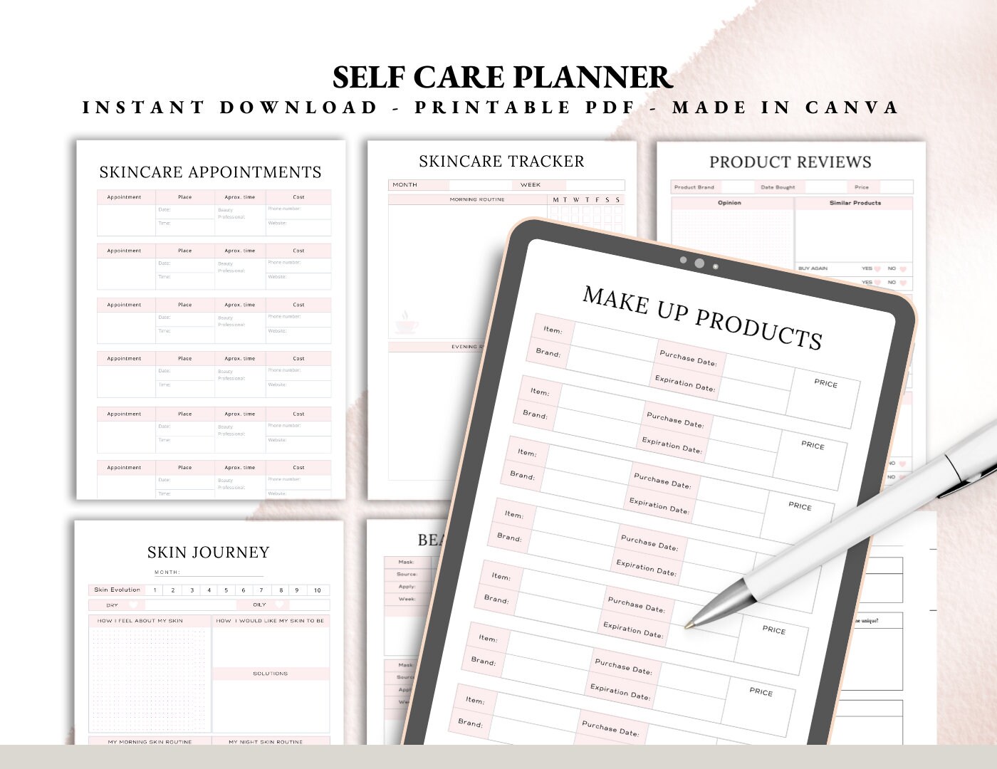 Self Care Planner || Goal Setting || Habit Tracker || Life Balance ...