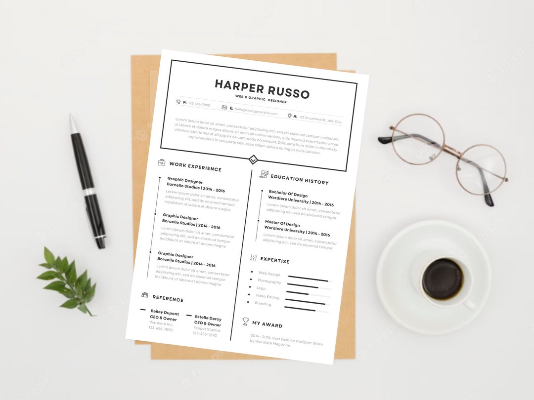 Modern Resume || Editable Template || Printable CV || Custom Resume ...