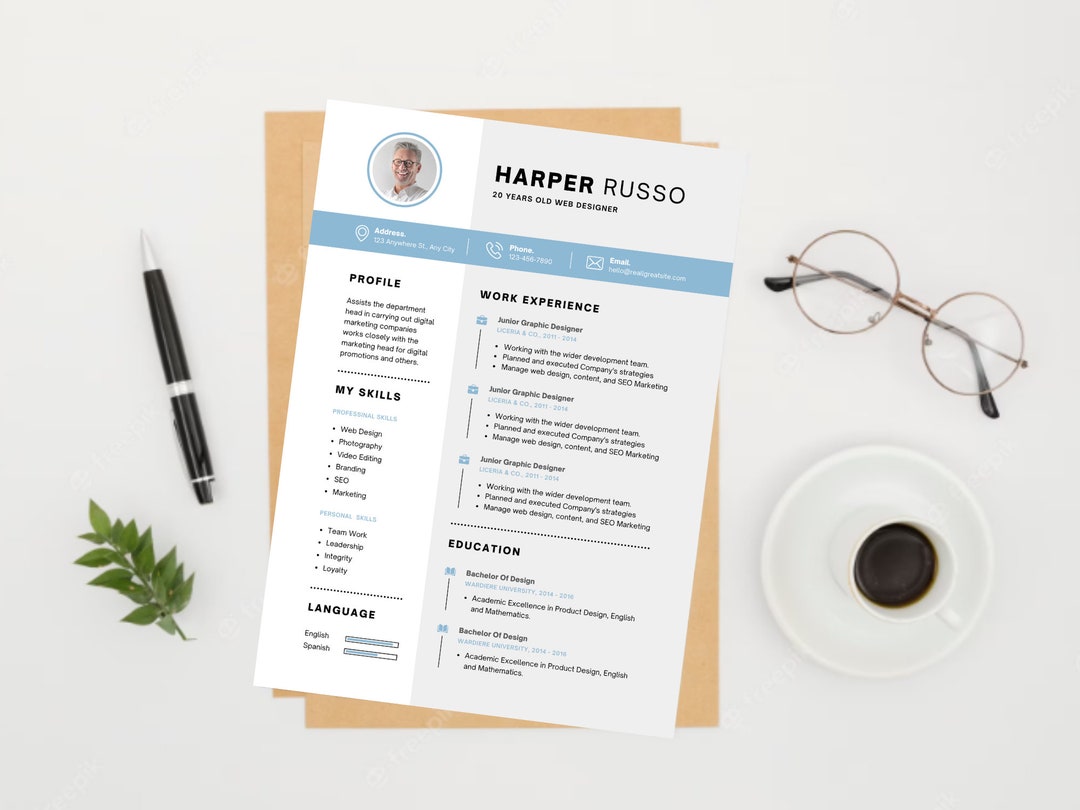 Resume Template || CV Template || Editable CV || Printable Resume ...