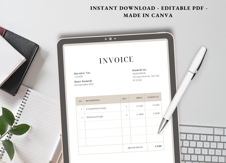 Business Invoice|| Invoice Template || Editable Invoice || Printable ...
