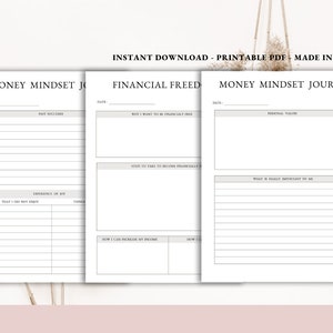 Money Mindset Journal Digital Tracker Mindset Tracker - Etsy