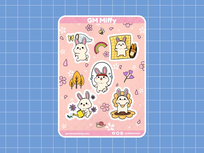 Bunny Sticker Sheet - Etsy