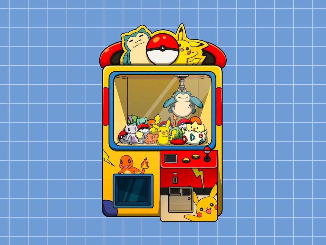 Pokemon Stickers Pokémon Claw Machine Sticker Win a Gift for Her ...