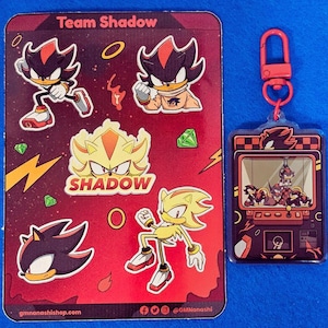 Shadow the Hedgehog Keychain | Angry Shadow, Sticker Machine and ...