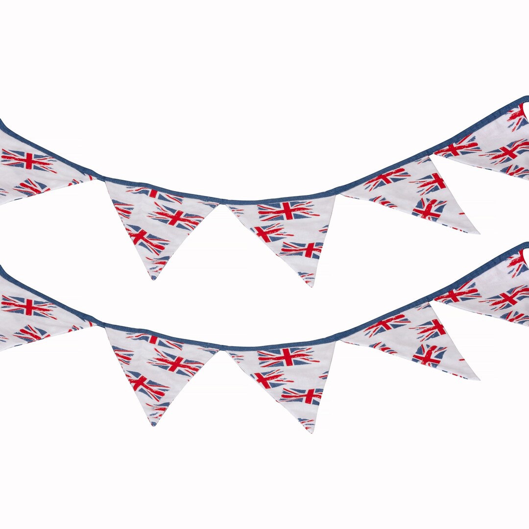 20ft Union Jack Flag Bunting Banner. 100% Cotton. British - Etsy