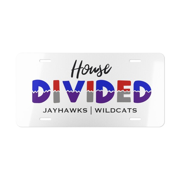 House Divided License Plate - Etsy
