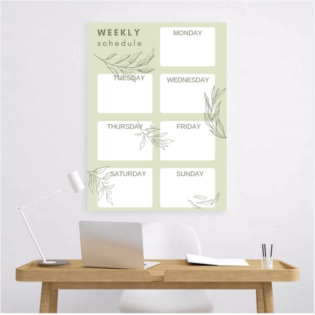 Weekly Planner Printable , Minimalist Weekly Schedule, Week at a Glance ...