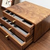 Personalized Solid Walnut Large Desk Organizer With Drawers, Wooden 2 ...