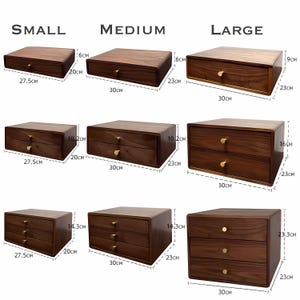 Solid Walnut Large Jewelry Box With Drawer, Custom Jewelry Holder ...