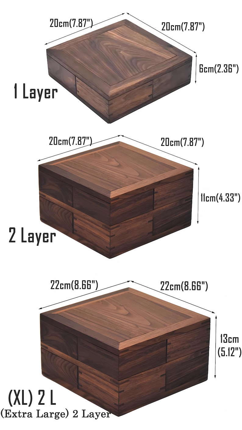 Custom Solid Walnut Hidden Device Rotating Open Jewelry Box/storage Box ...