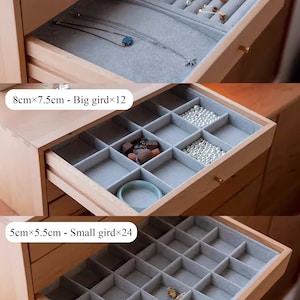 Custom Solid Wood Jewelry Box With Drawer, Extra Large Wooden Jewellery ...