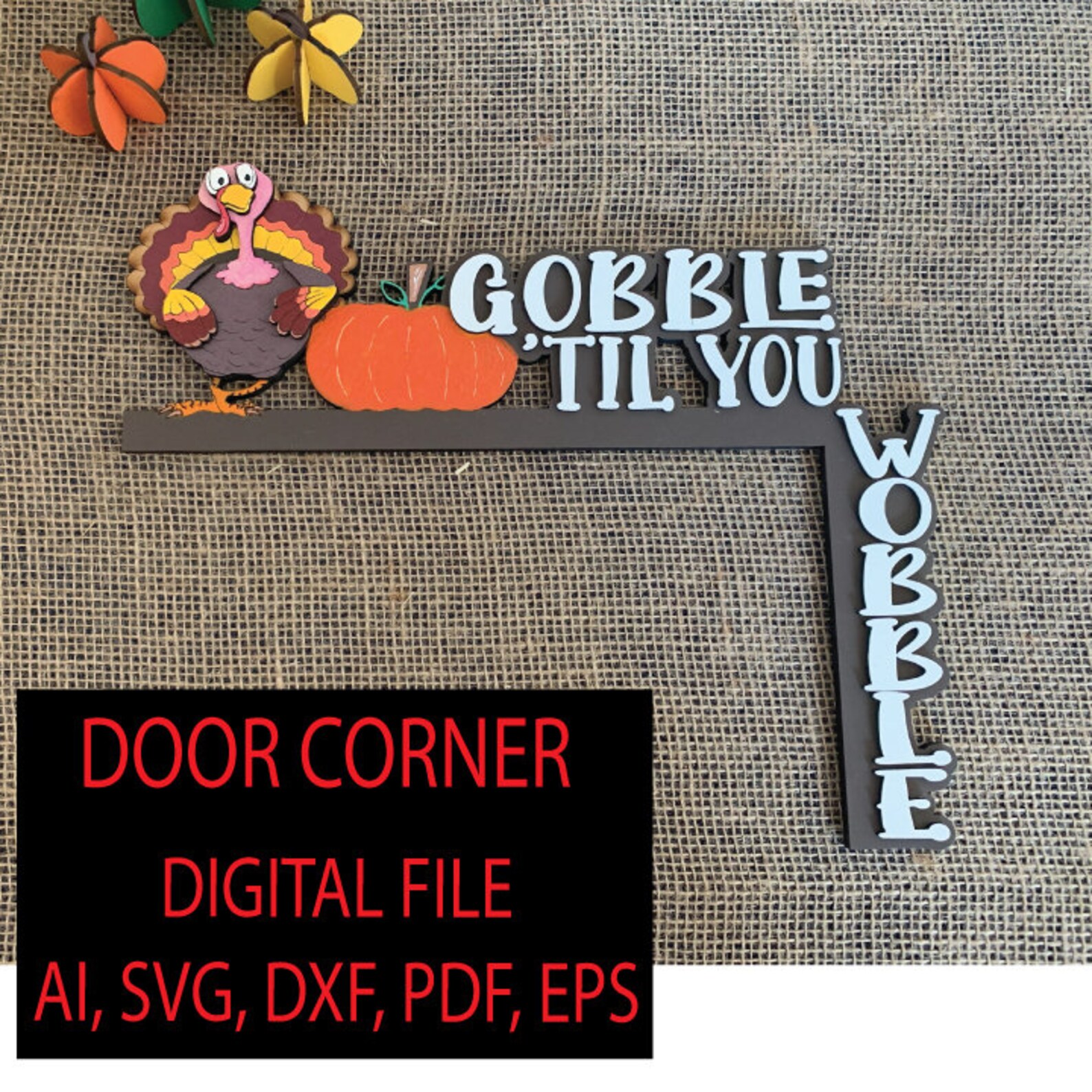 LASER - Thanksgiving Door Corner Sign - Decoration DIGITAL FILE - Etsy
