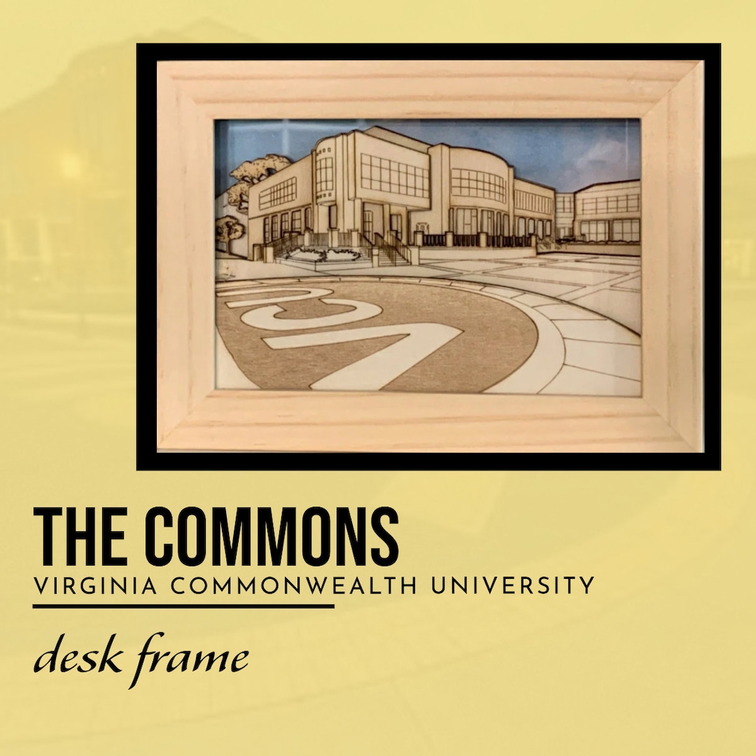 VCU the Commons Framed Laser Cut Illustration 5x7 Wall or Desk - Etsy