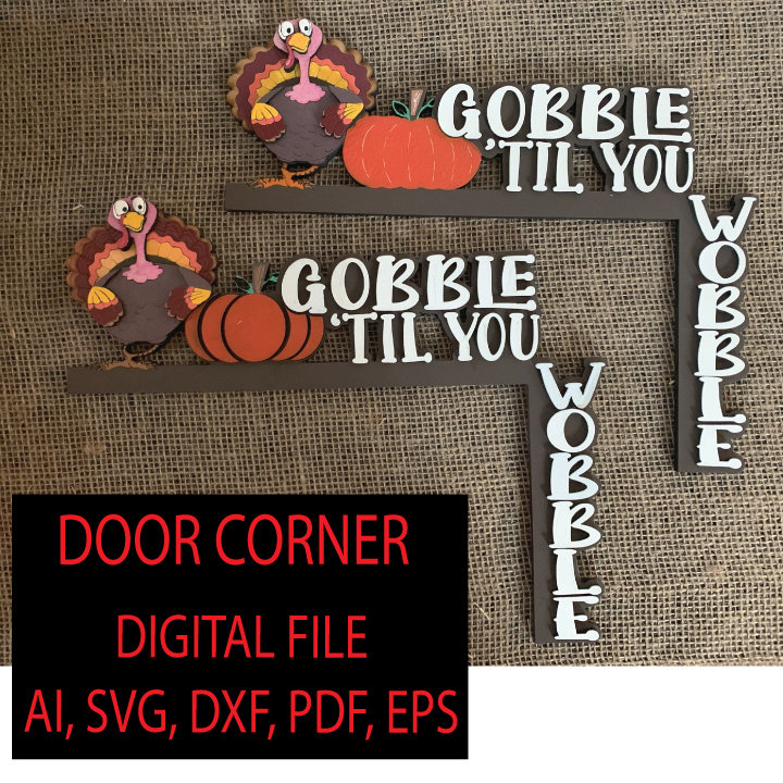LASER - Thanksgiving Door Corner Sign - Decoration DIGITAL FILE - Etsy