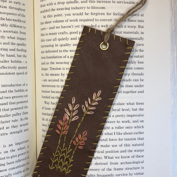 Embroidered Bookmark - Etsy
