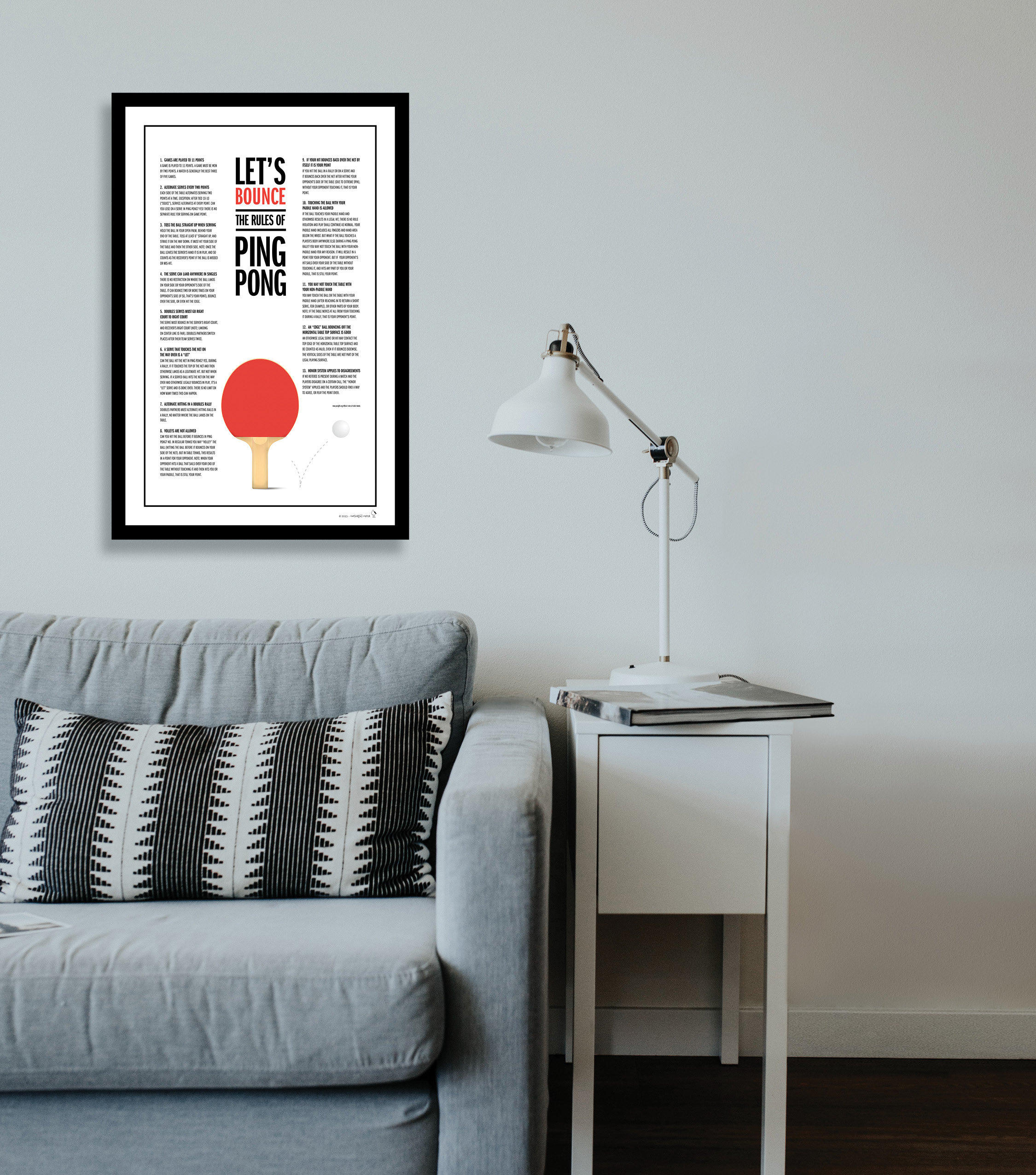 Ping Pong Game Printable | Rules of Ping Pong | Digital Downloadable ...