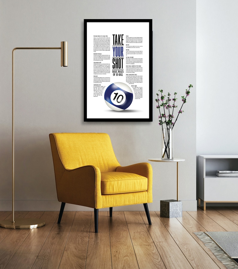 Pool Game Printable| Ten Ball | Rules of Ten Ball | Billiards | Digital ...