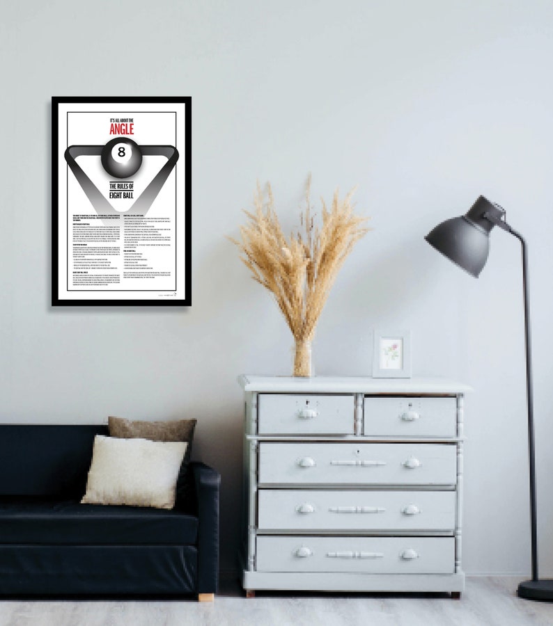 Pool Game Printable Eight Ball Rules of Eight Ball Billiards Digital ...