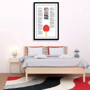 Ping Pong Game Printable | Rules of Ping Pong | Digital Downloadable ...