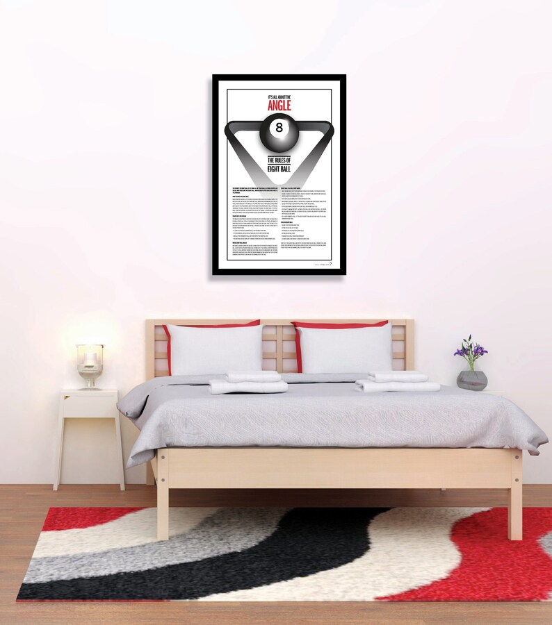 Pool Game Printable Eight Ball Rules of Eight Ball Billiards Digital ...