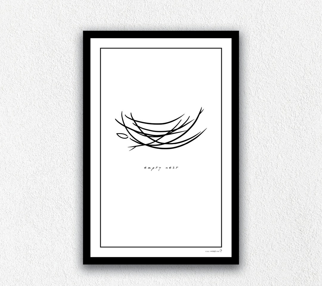 Empty Nest Illustration Printable | Nest | Digital Download | Original ...
