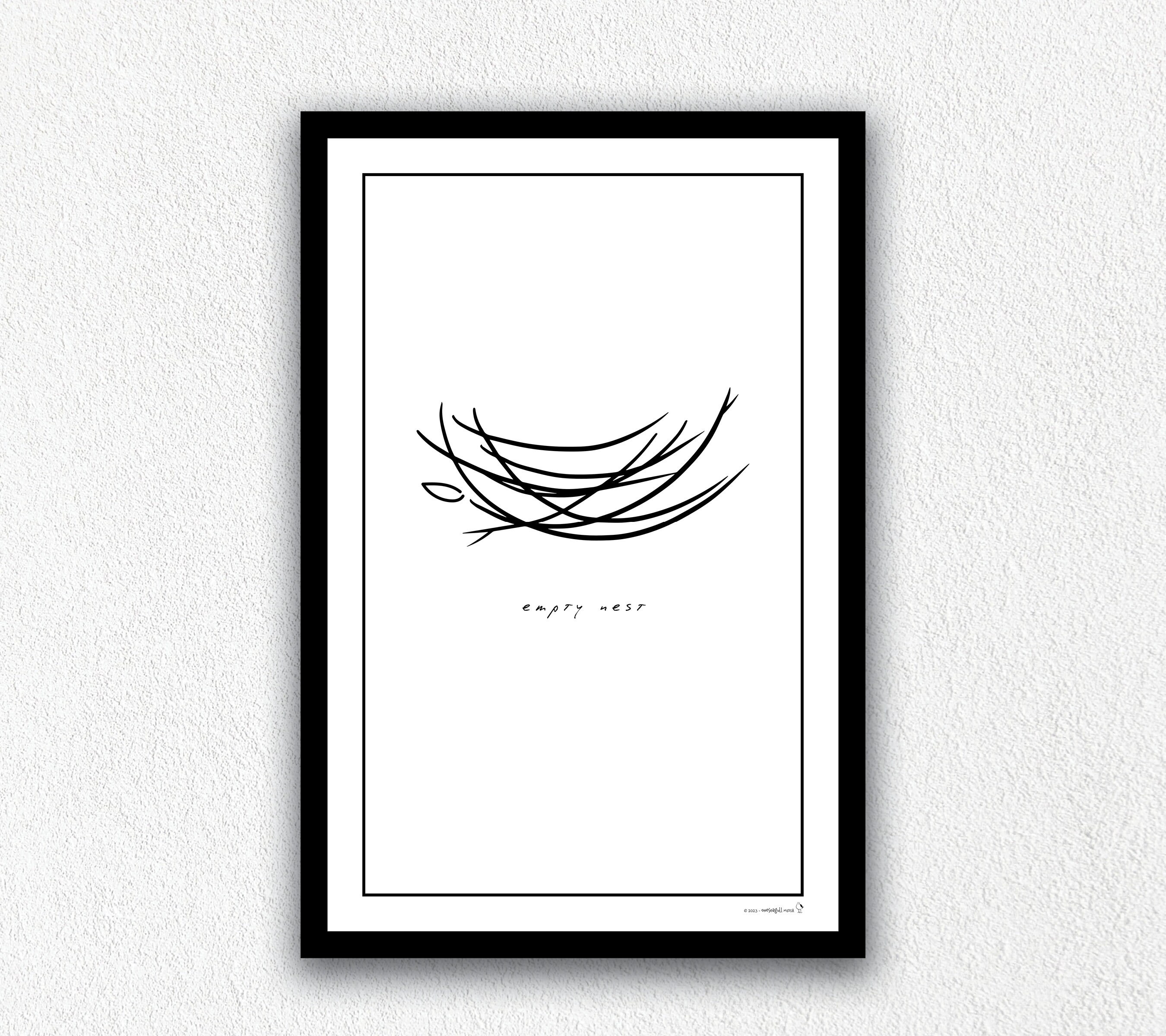 Empty Nest Illustration Printable | Nest | Digital Download | Original ...