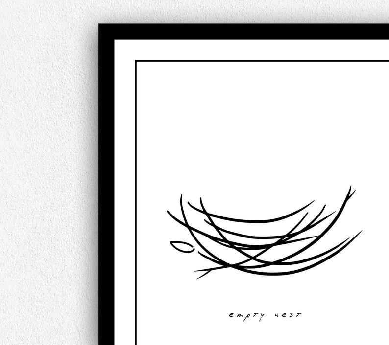 Empty Nest Illustration Printable | Nest | Digital Download | Original ...