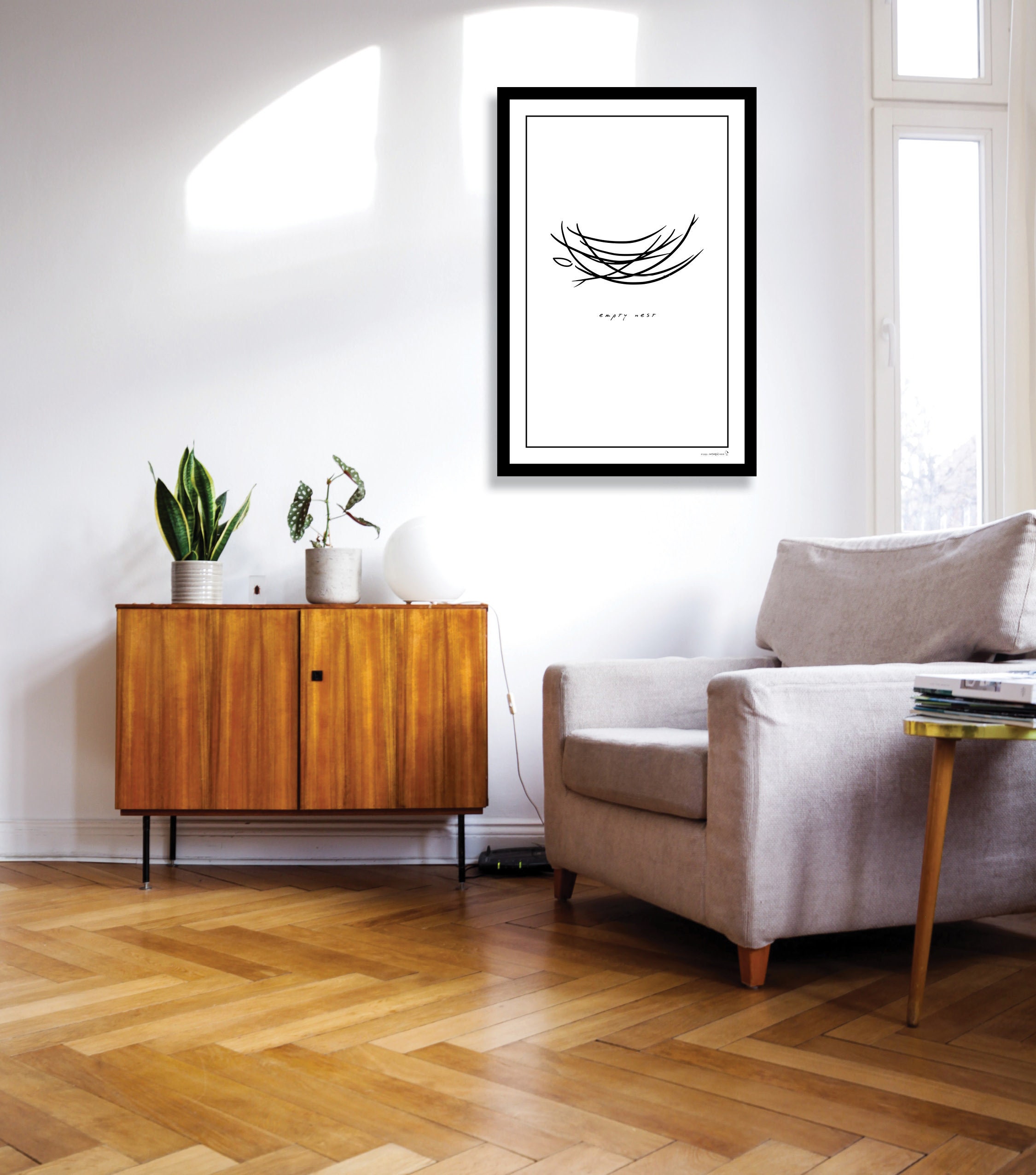 Empty Nest Illustration Printable | Nest | Digital Download | Original ...