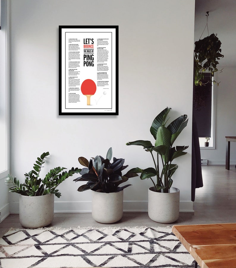 Ping Pong Game Printable | Rules of Ping Pong | Digital Downloadable ...