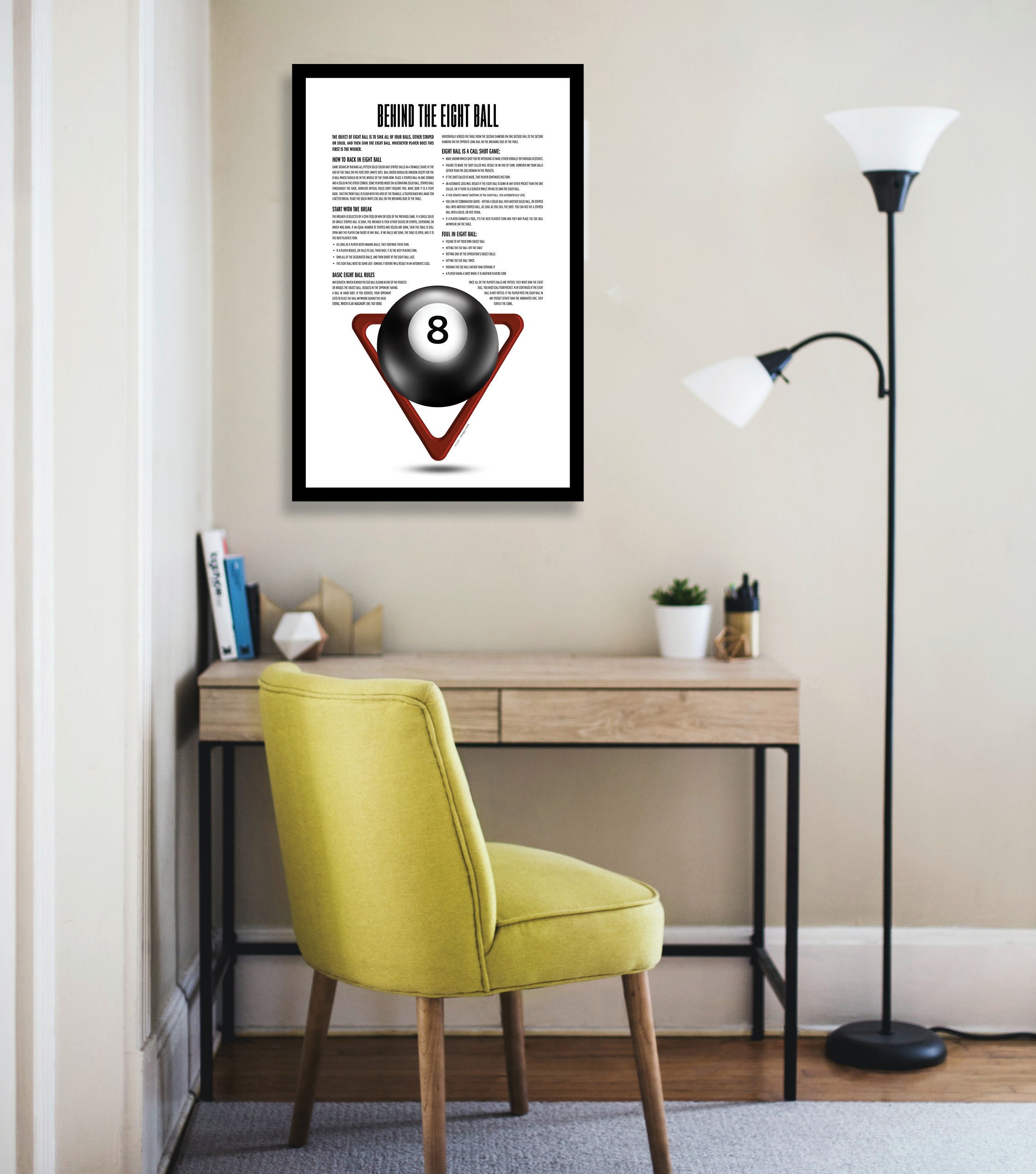 Pool Game Printable| Eight Ball | Rules of Eight Ball | Billiards ...