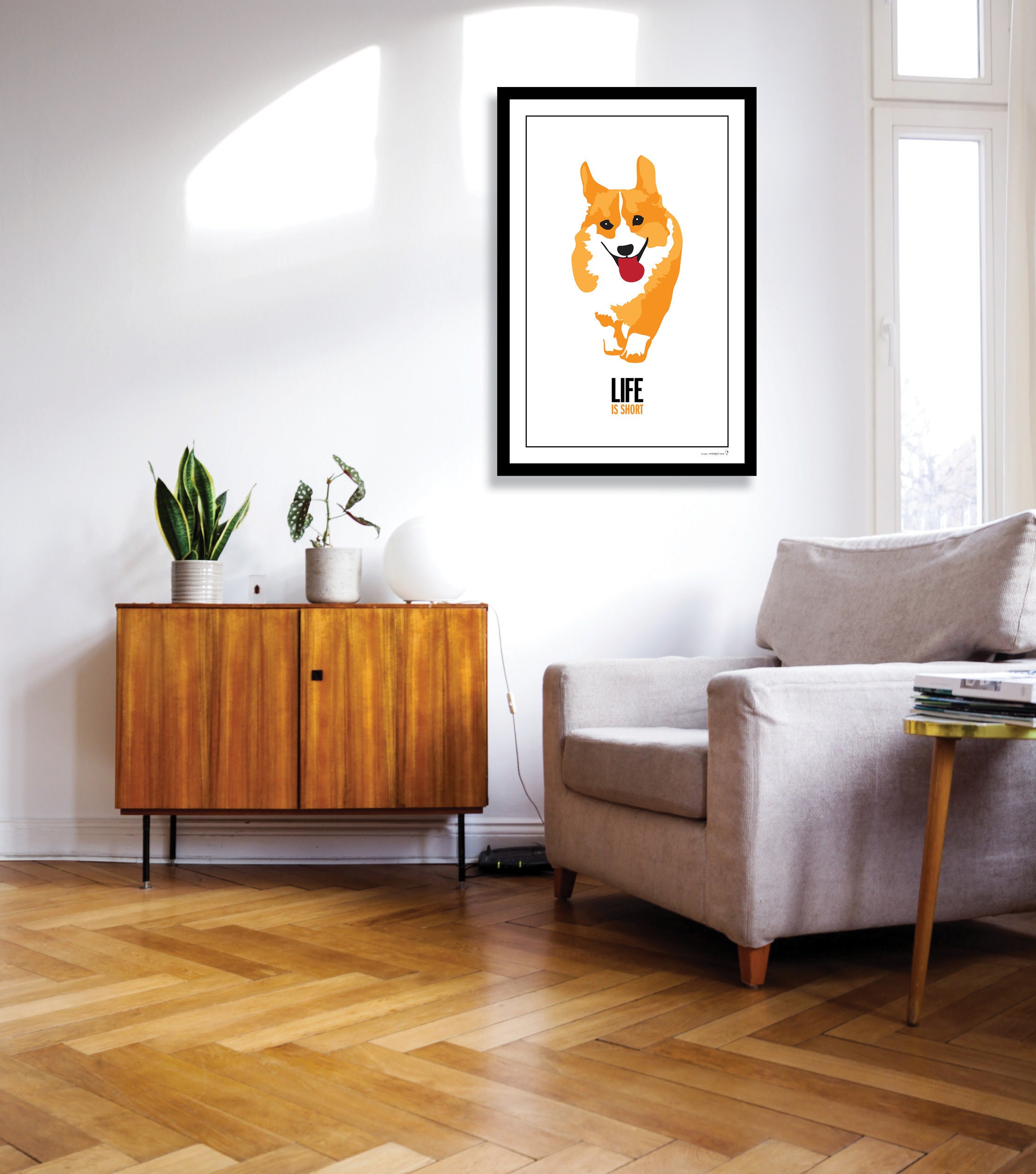 Corgi Dog Illustration Printable | Pembroke Welsh Corgi | Original ...