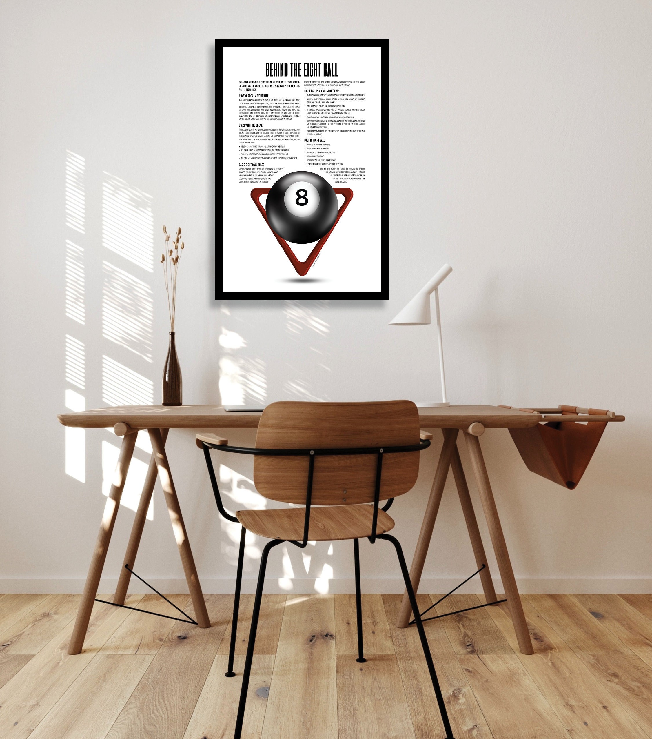 Pool Game Printable| Eight Ball | Rules of Eight Ball | Billiards ...