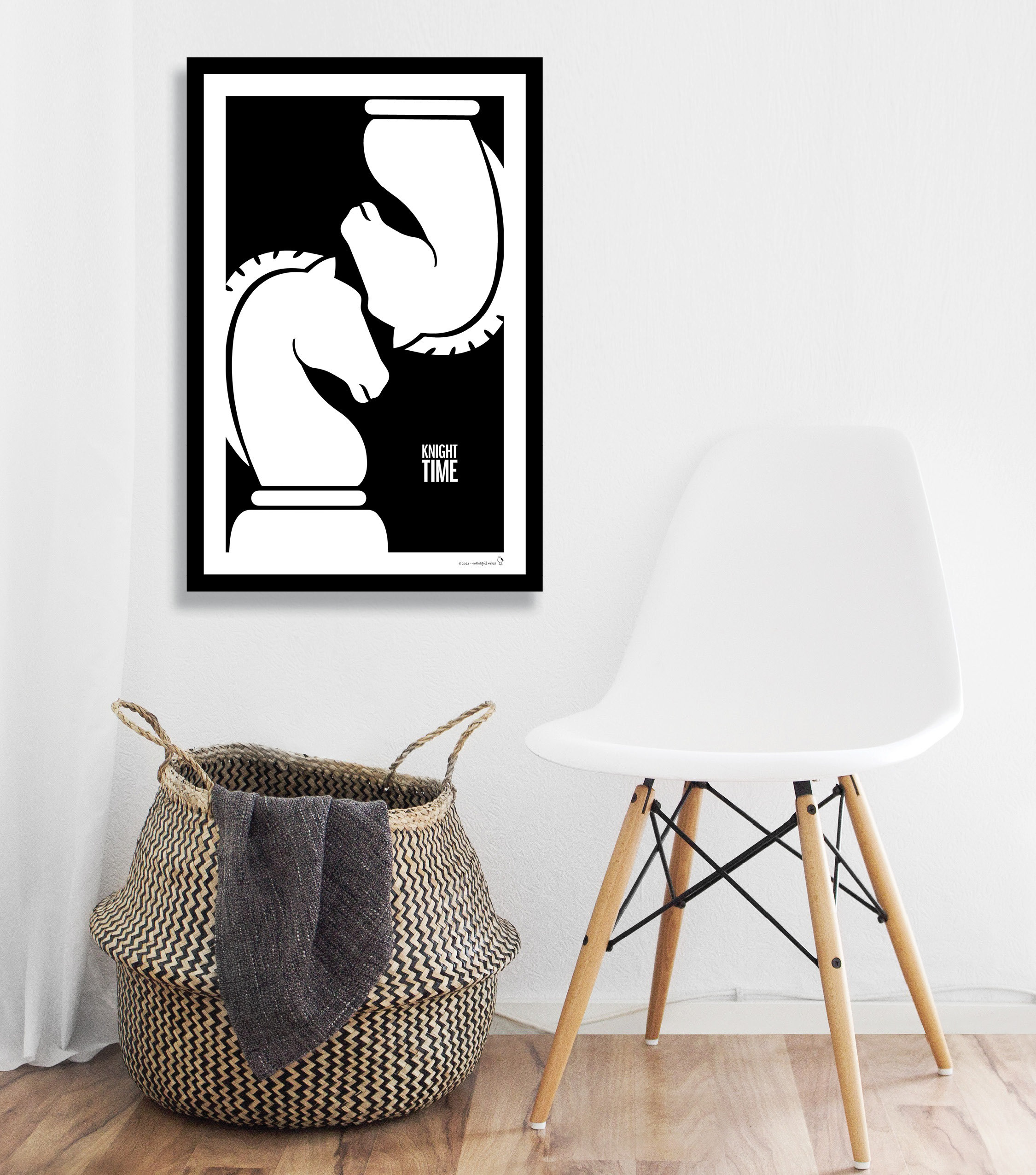 Chess Knight Printable Knight Chess Game Piece Minimalistic Digital ...