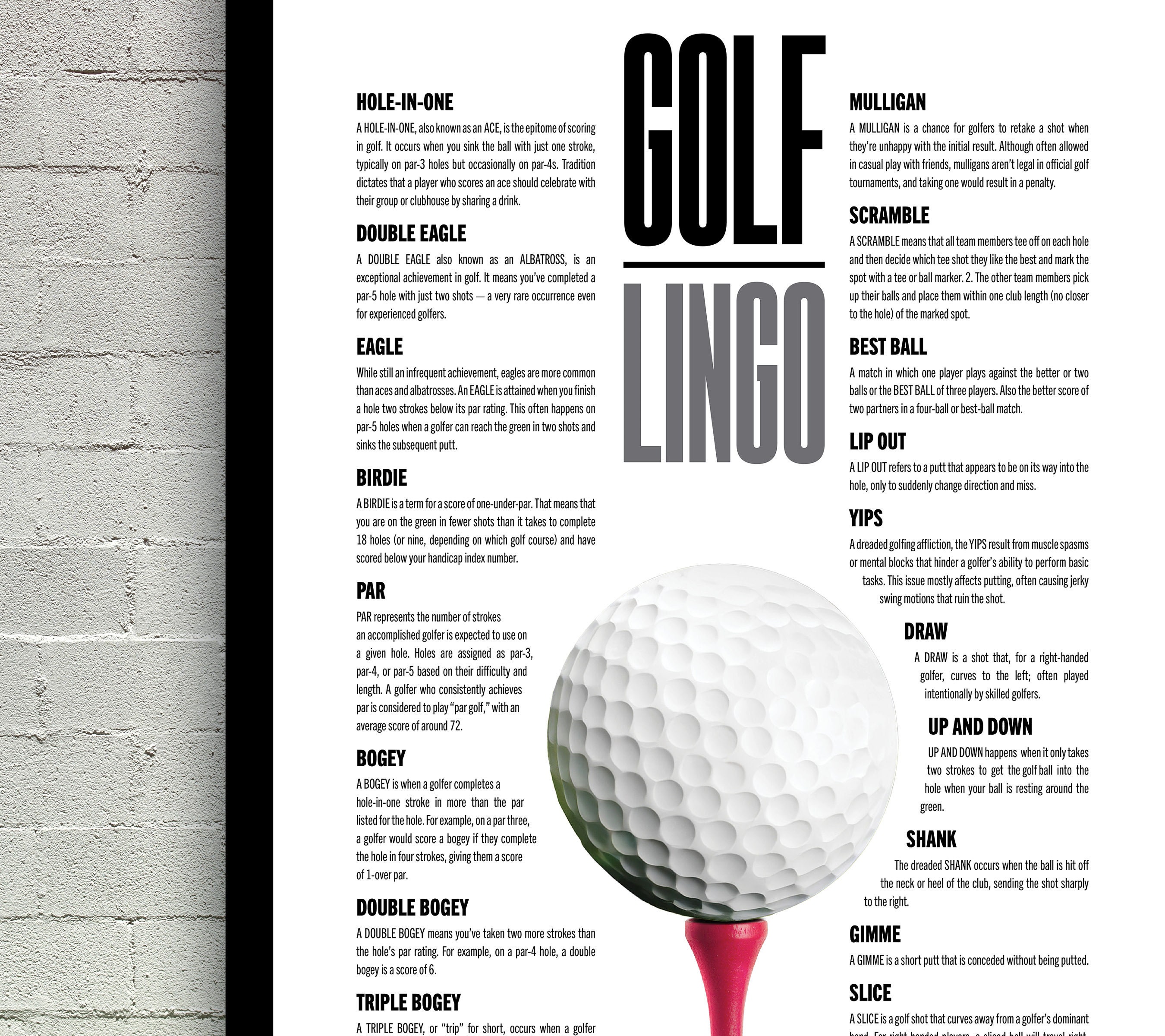 Golf Lingo Art Print | Golf Terms Poster (digital Download) - Etsy