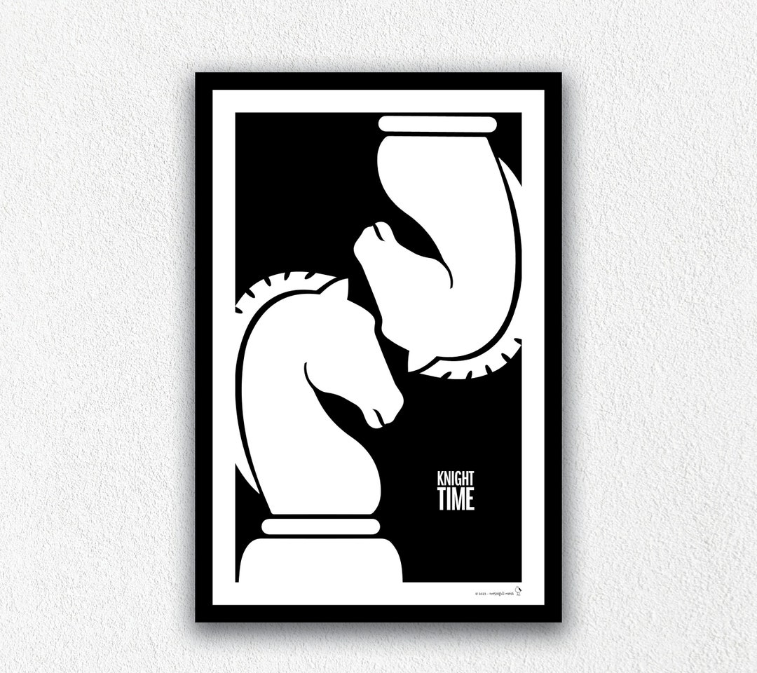 Chess Knight Printable | Knight Chess Game Piece | Minimalistic ...