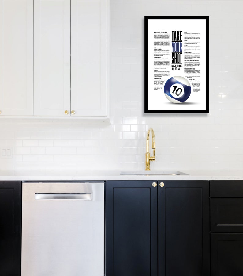 Pool Game Printable| Ten Ball | Rules of Ten Ball | Billiards | Digital ...