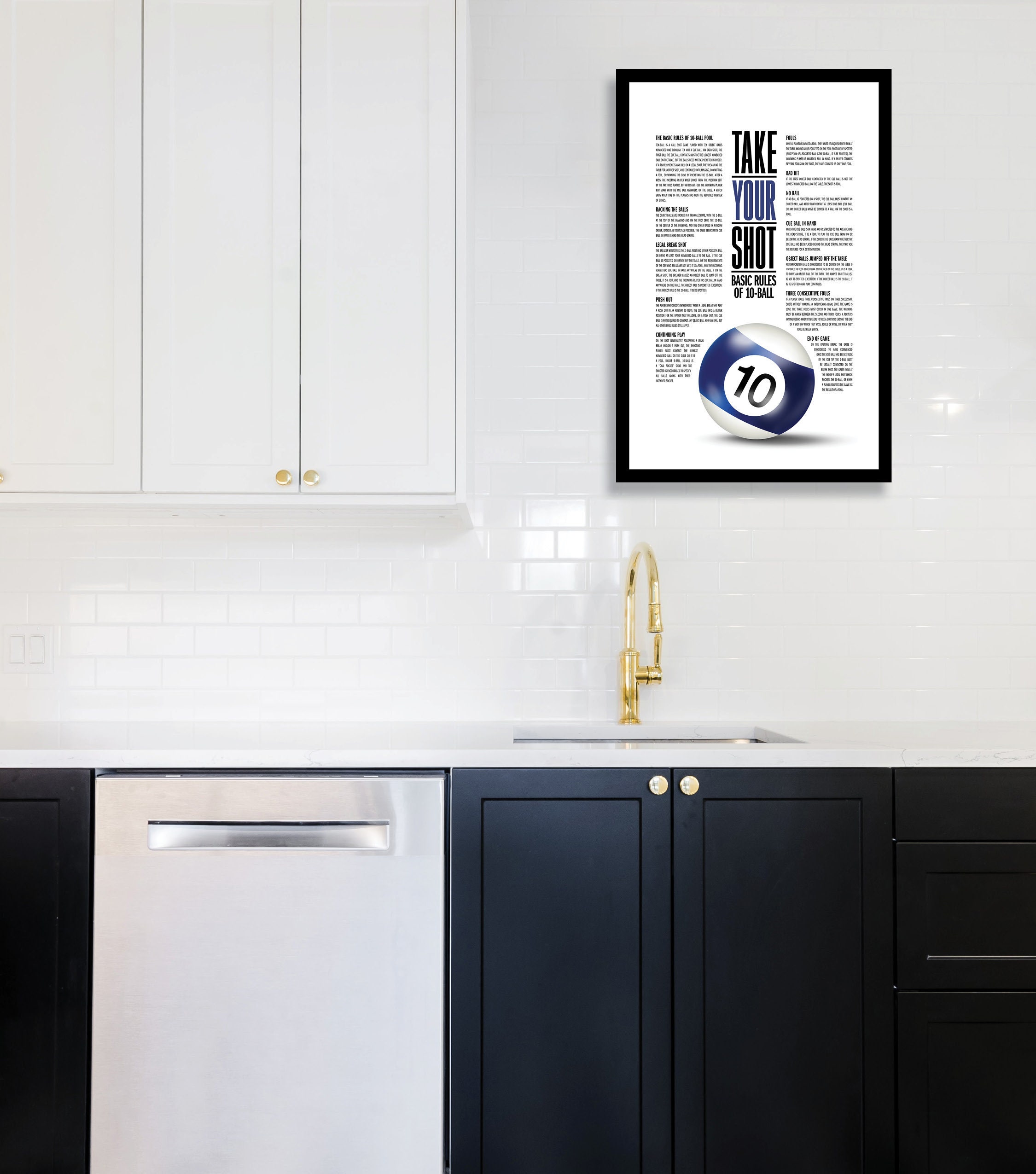 Pool Game Printable| Ten Ball | Rules of Ten Ball | Billiards | Digital ...