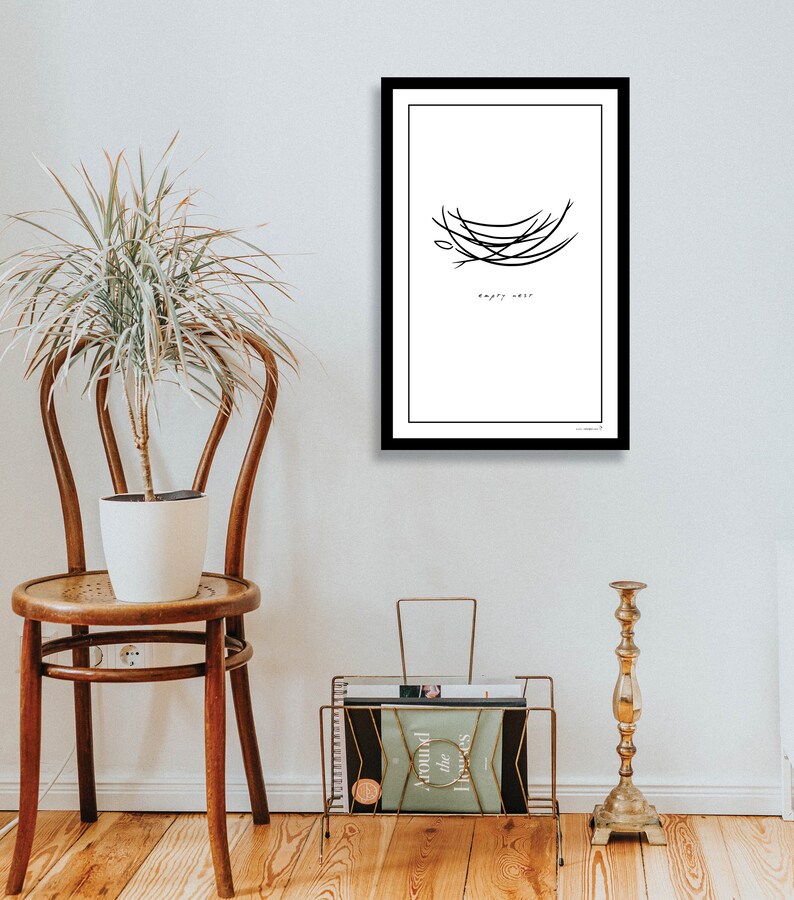 Empty Nest Illustration Printable | Nest | Digital Download | Original ...