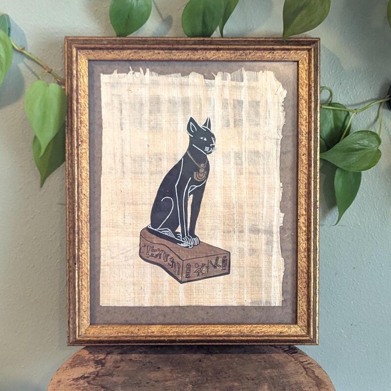 Papyrus Egyptian Cat - Etsy
