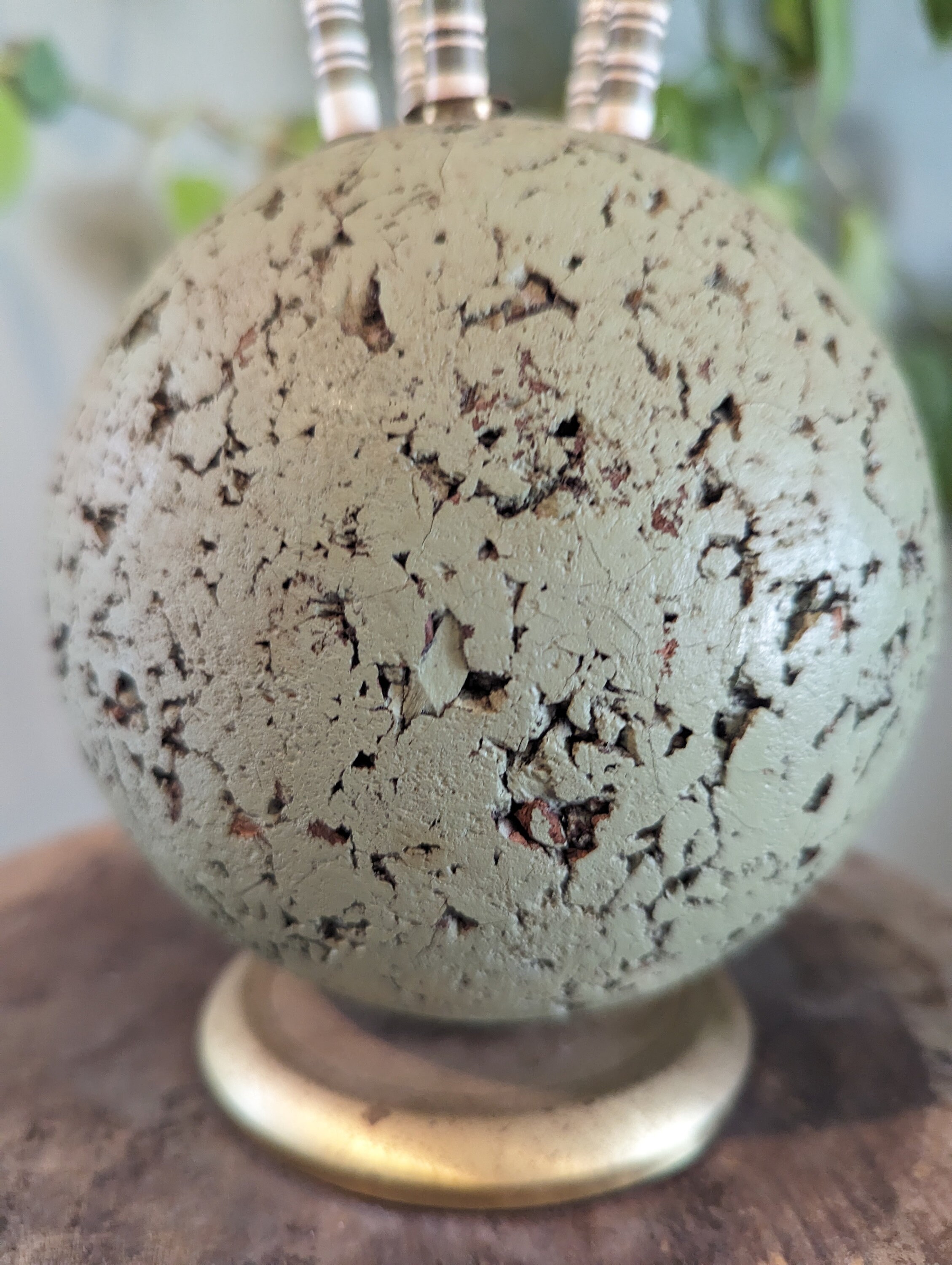 Vintage MCM Cork Desk Ball Pen Pencil Holder Bulletin Sage Green Retro ...