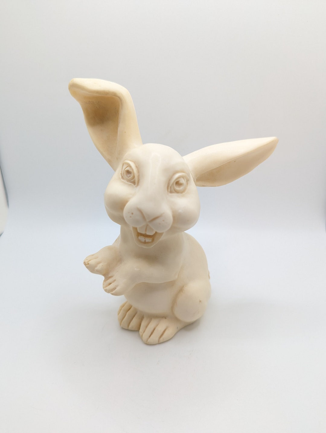 Rare Vintage A Santini Bunny Rabbit Italy Carved Signed Figurine ...
