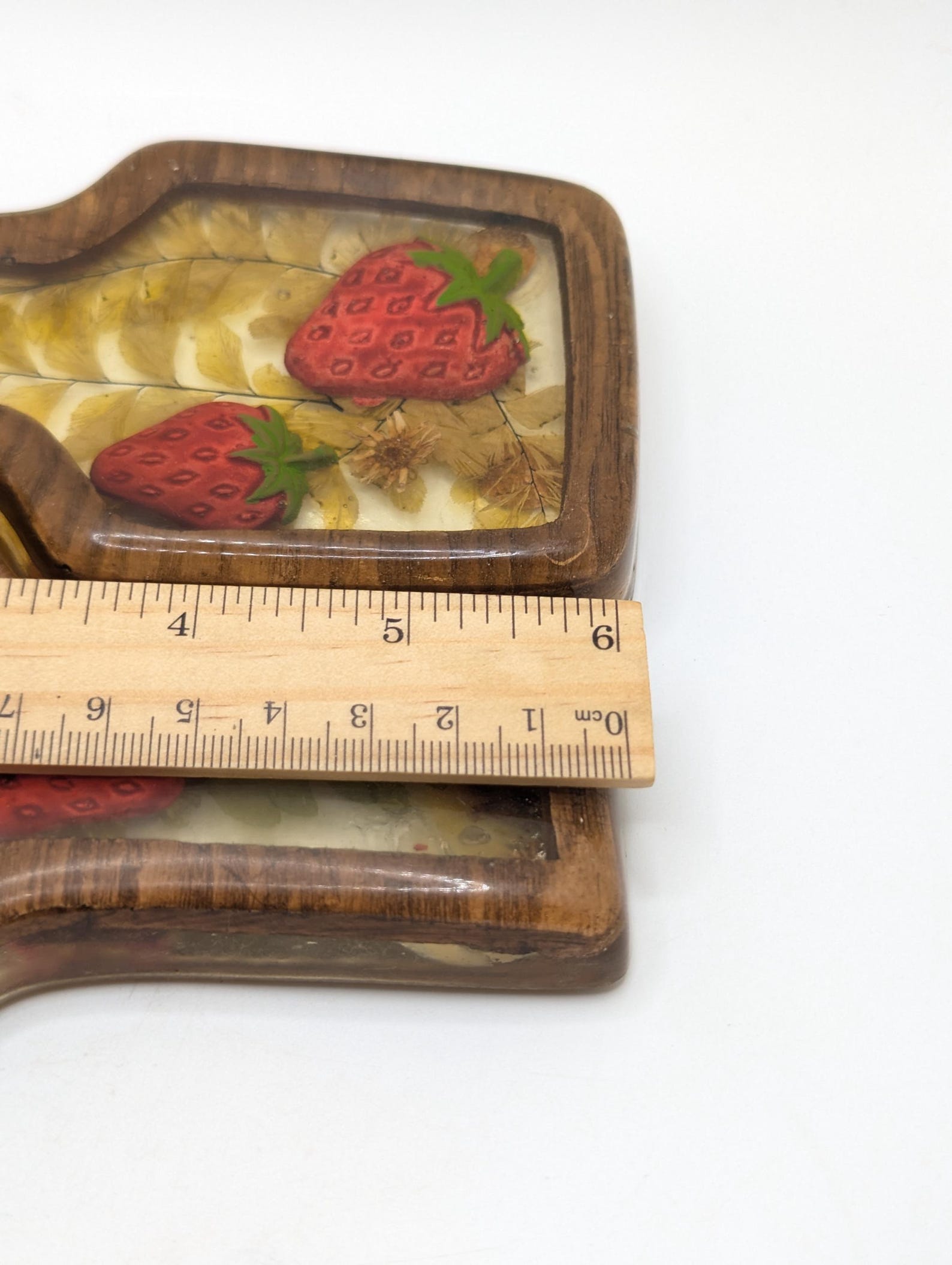2 Matching Vintage 1970s Resin Strawberry Spoon Rest Leaf Woodland ...