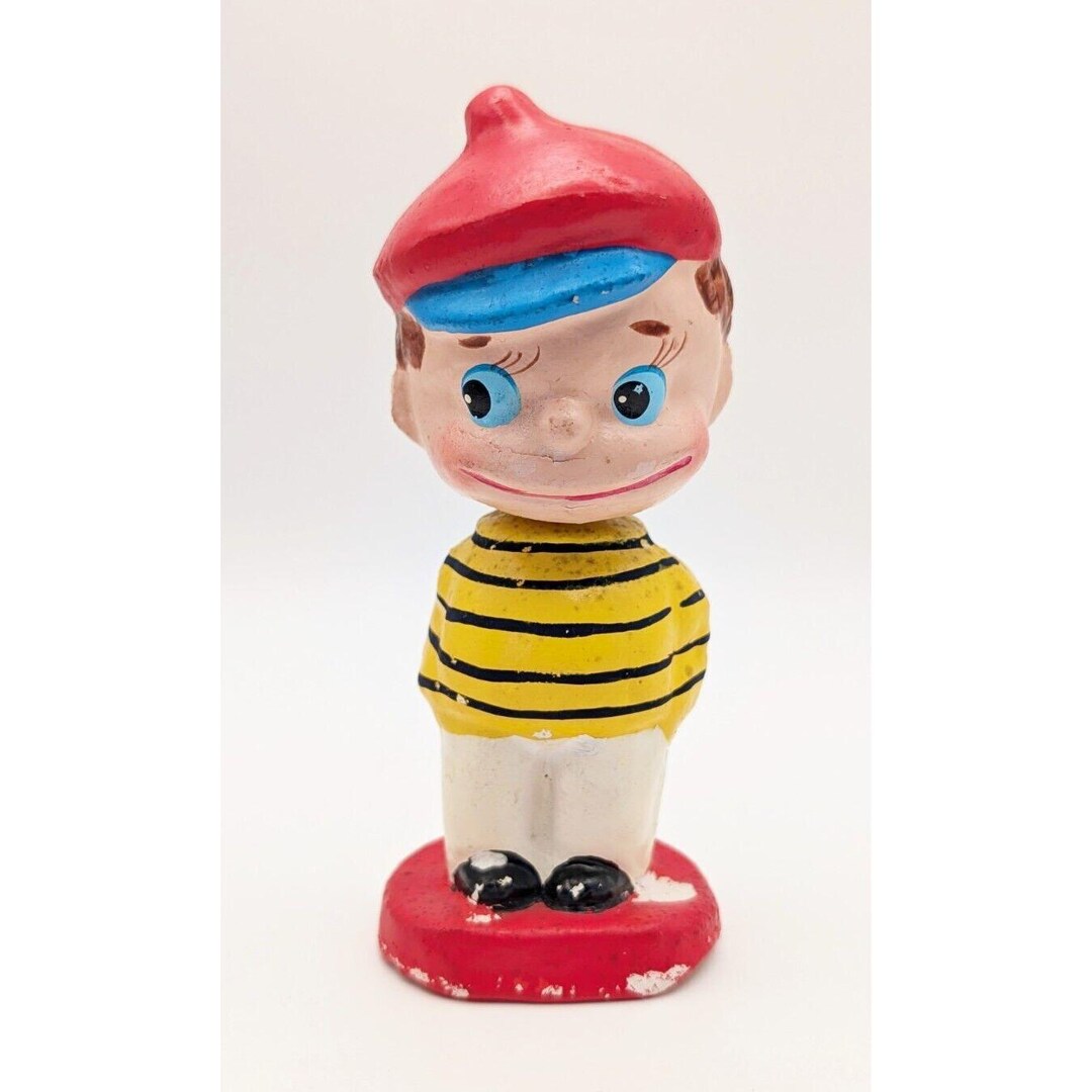Vintage Rare 1960’s Japan Paper Mache Bobble Head Boy Striped Shirt Mid ...