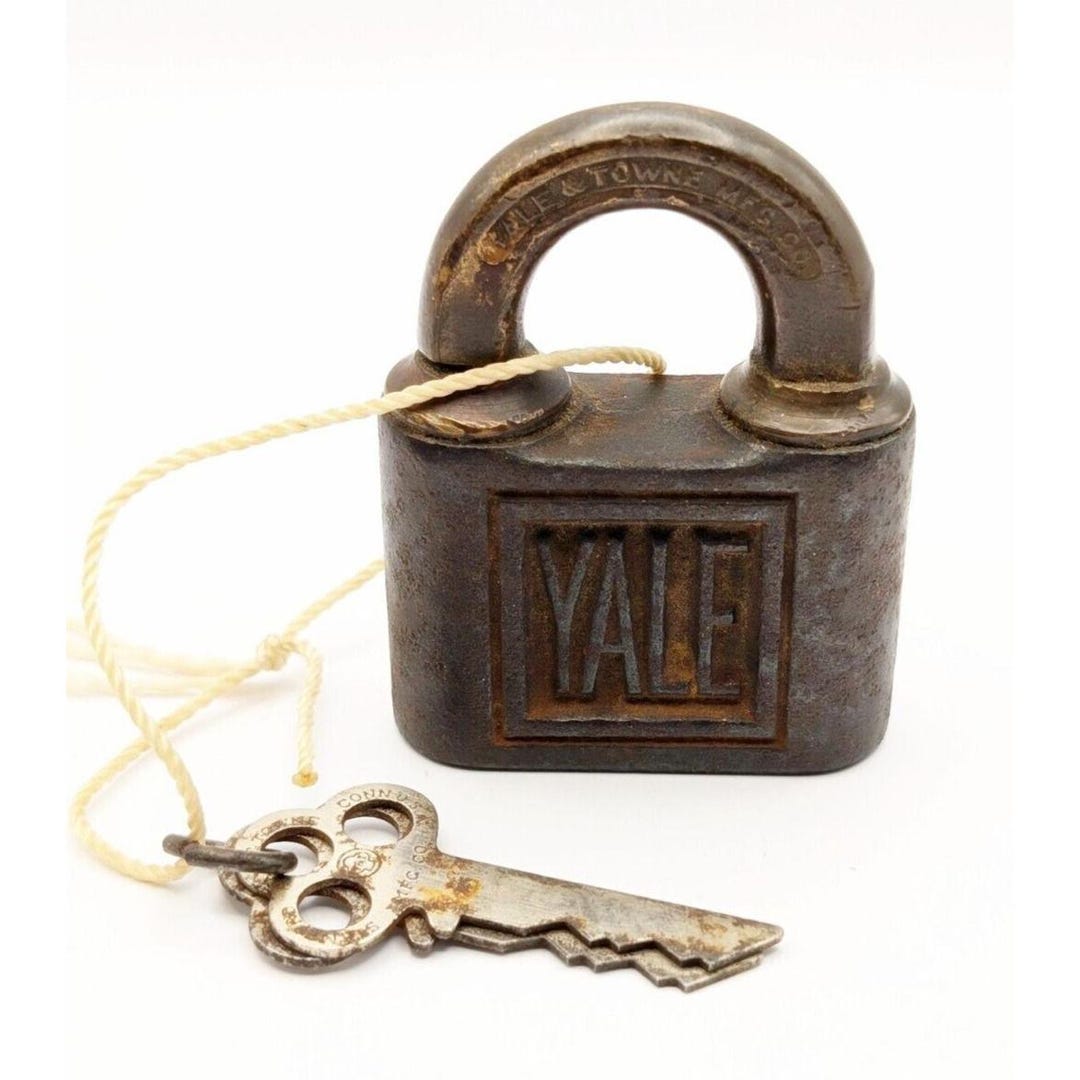 Antique 1890s Yale & Towne MFG Co. Brass Padlock Stanford Conn. Made in ...