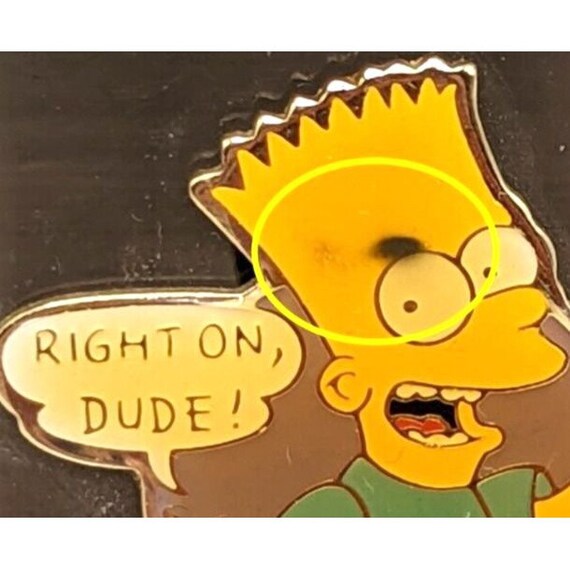 NOS Vintage 1990 The Simpsons - Bart - Right on, Dude… - Gem