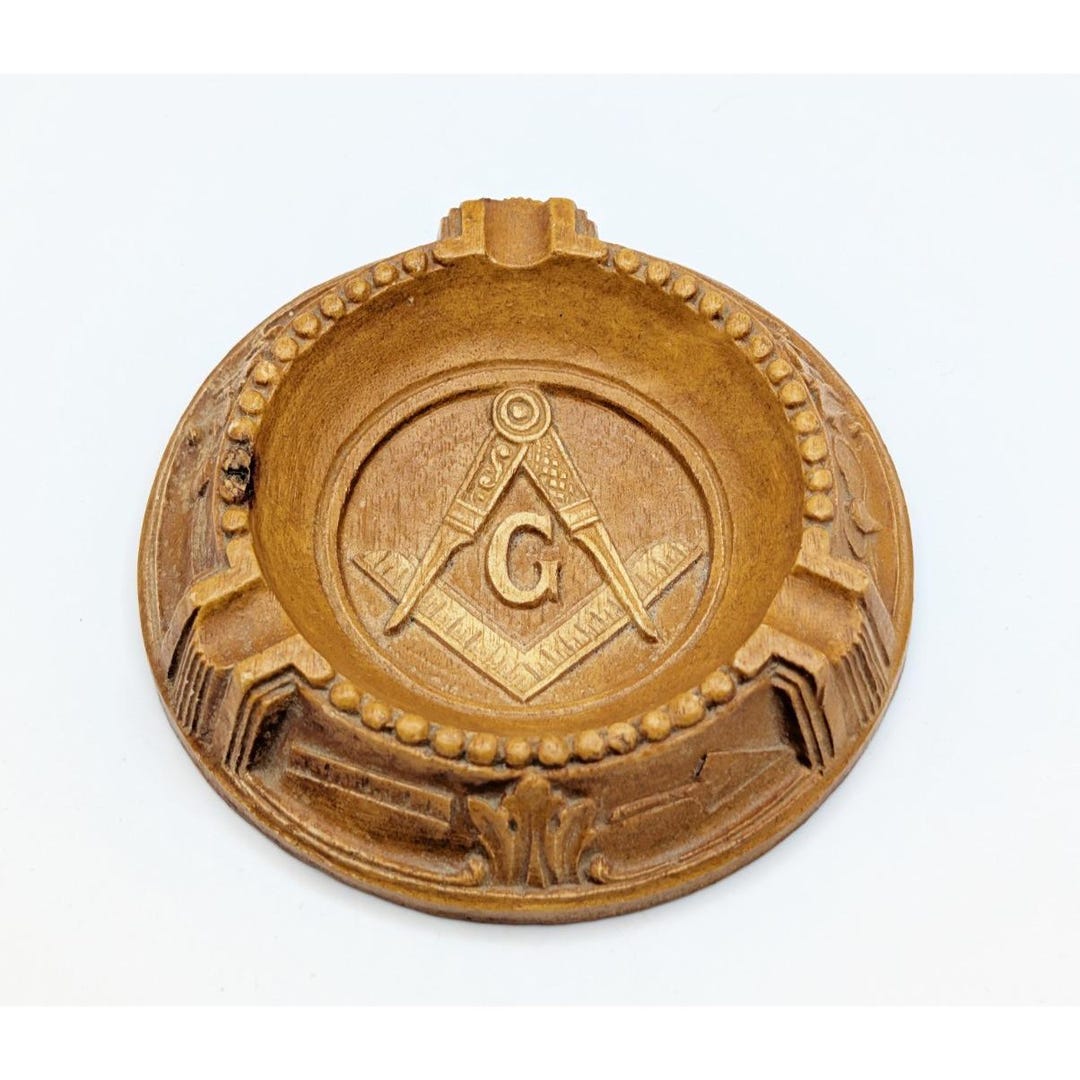 Vintage Freemason Masonic Symbol Burwood Ashtray Geometry Great ...